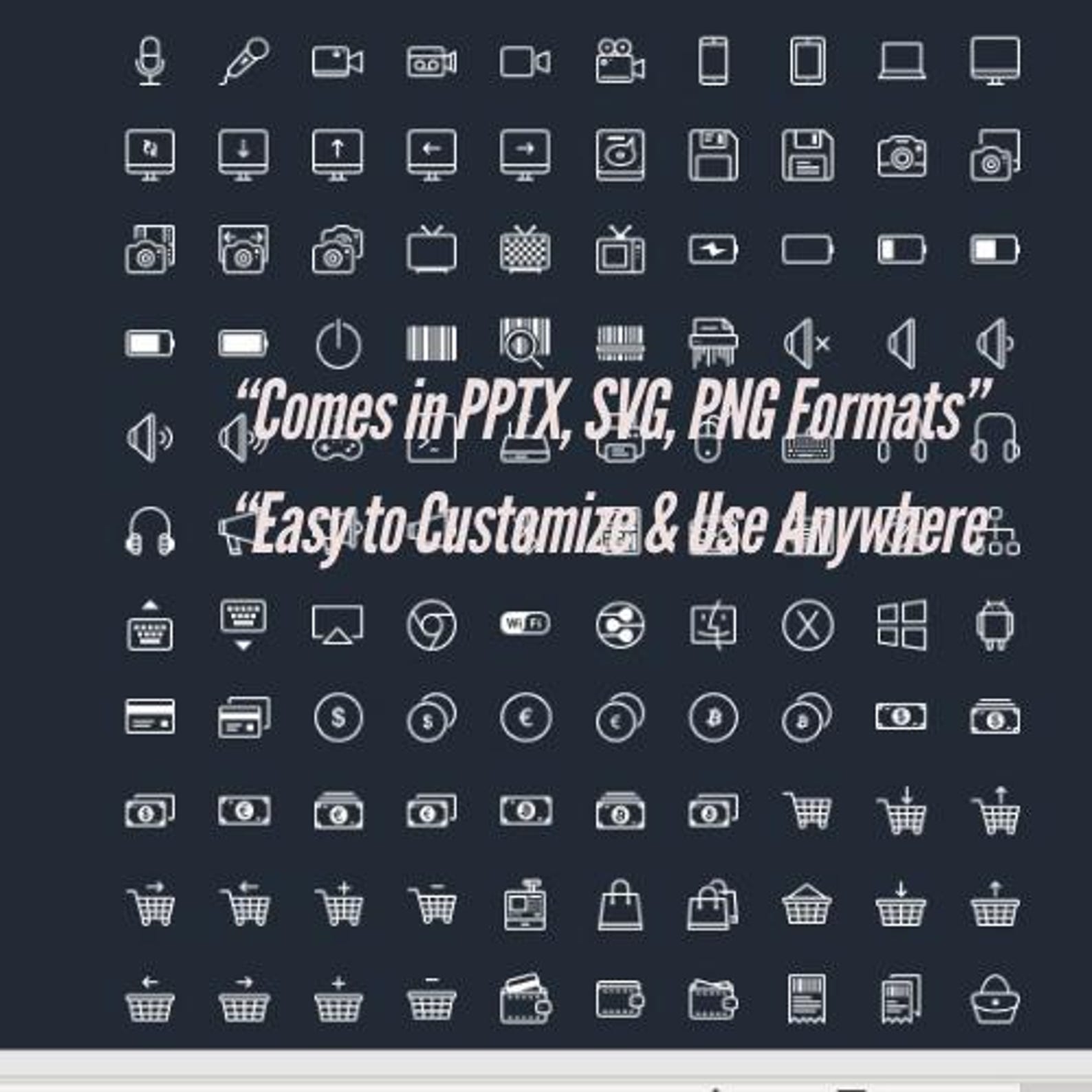 50,000+ All-in-one Vector Icons | PPTX, SVG, PNG | Fully Editable | for ...