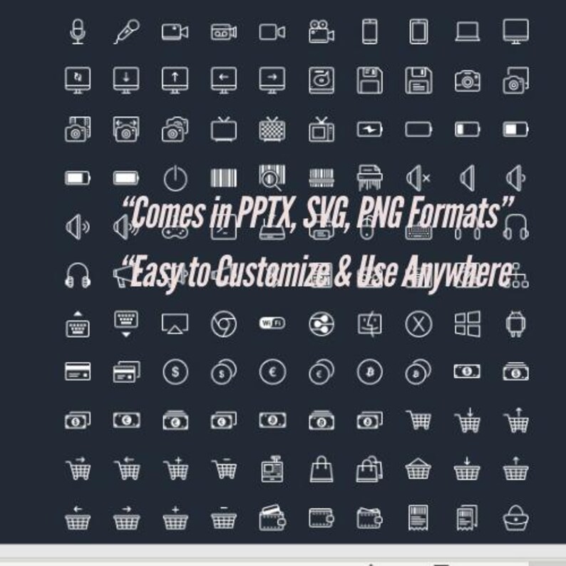 50,000+ All-in-one Vector Icons | PPTX, SVG, PNG | Fully Editable | for ...