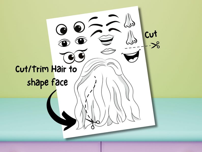 Build a Face Printable Template | Blank Face Design for Kids | Cut and ...