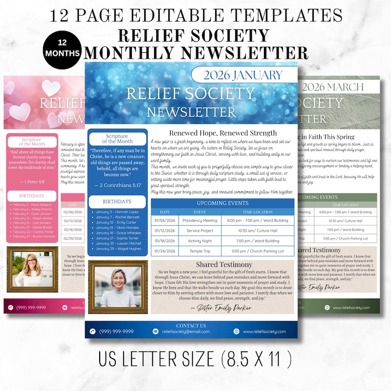 Lds Relief Society Newsletter - Etsy