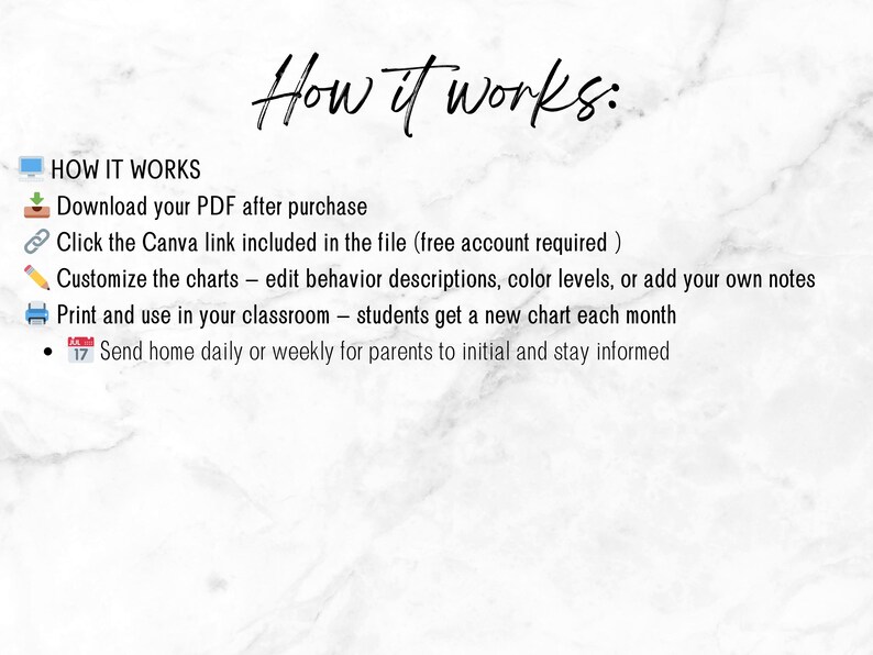 Editable Student Behavior Chart: Color Coded Classroom Calendar (canva ...