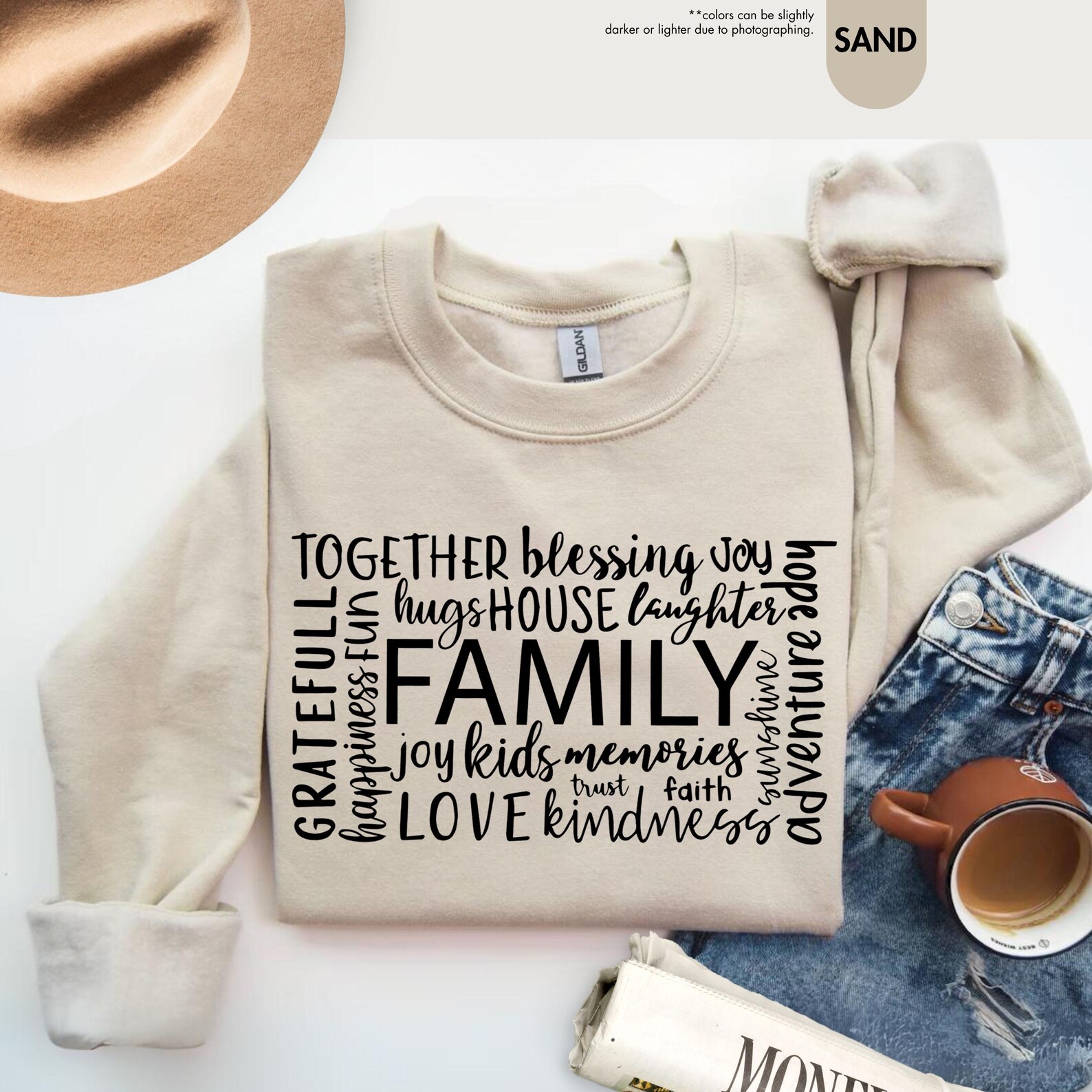 Family Word Cloud Shirt, Family Quote Shirt, Gift for Family, Happy ...