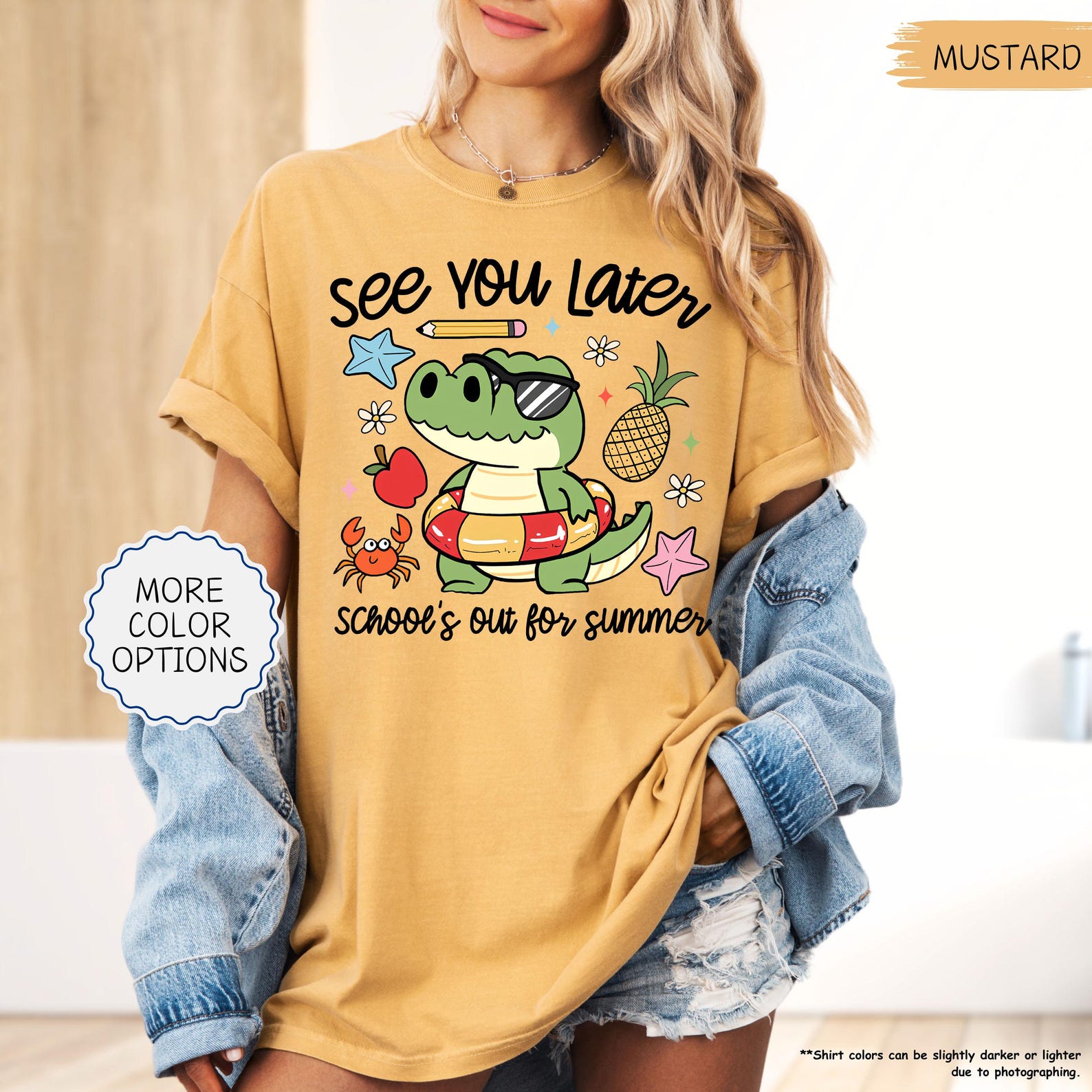 Comfort Colors® See You Later Alligator Shirt, School Out for Summer ...