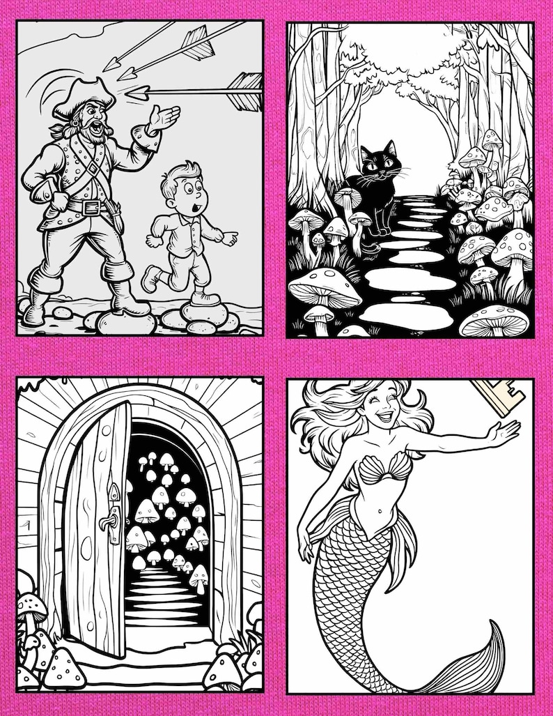 Pirate Treasure Hunt Cute Cozy Comfy Mindful Coloring Book Adventure ...