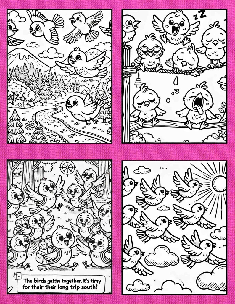Kids STEM Coloring Book: Why Birds Fly South (printable PDF) - Etsy