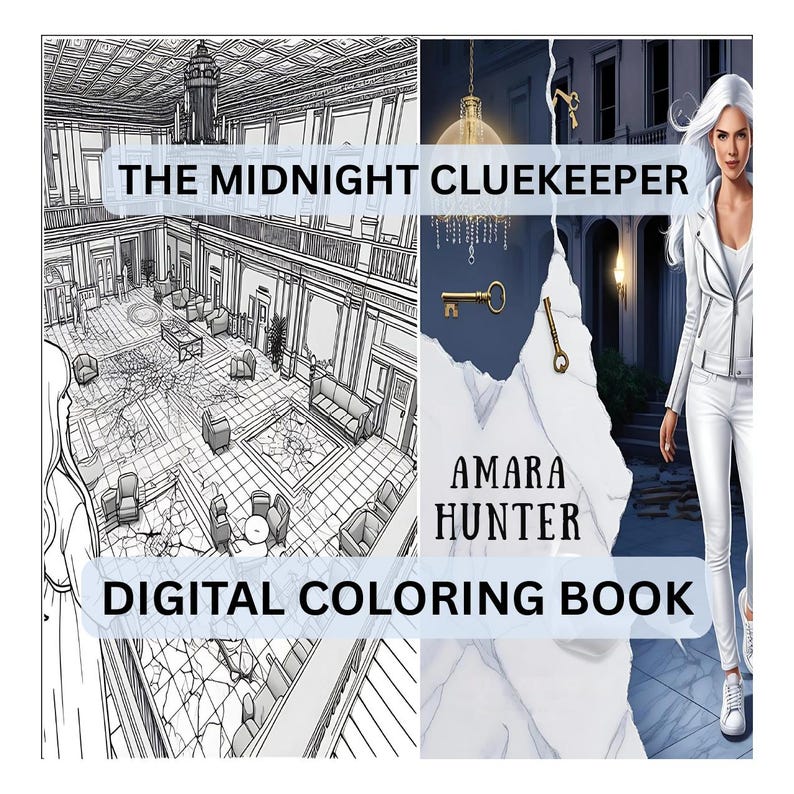 Haunted Hotel Coloring Book: Cozy Gothic Mystery (digital Download) - Etsy