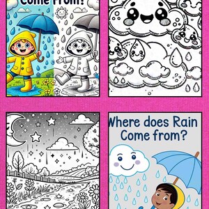 Kids STEM Coloring Book: Where Does Rain Come From? (printable PDF) - Etsy