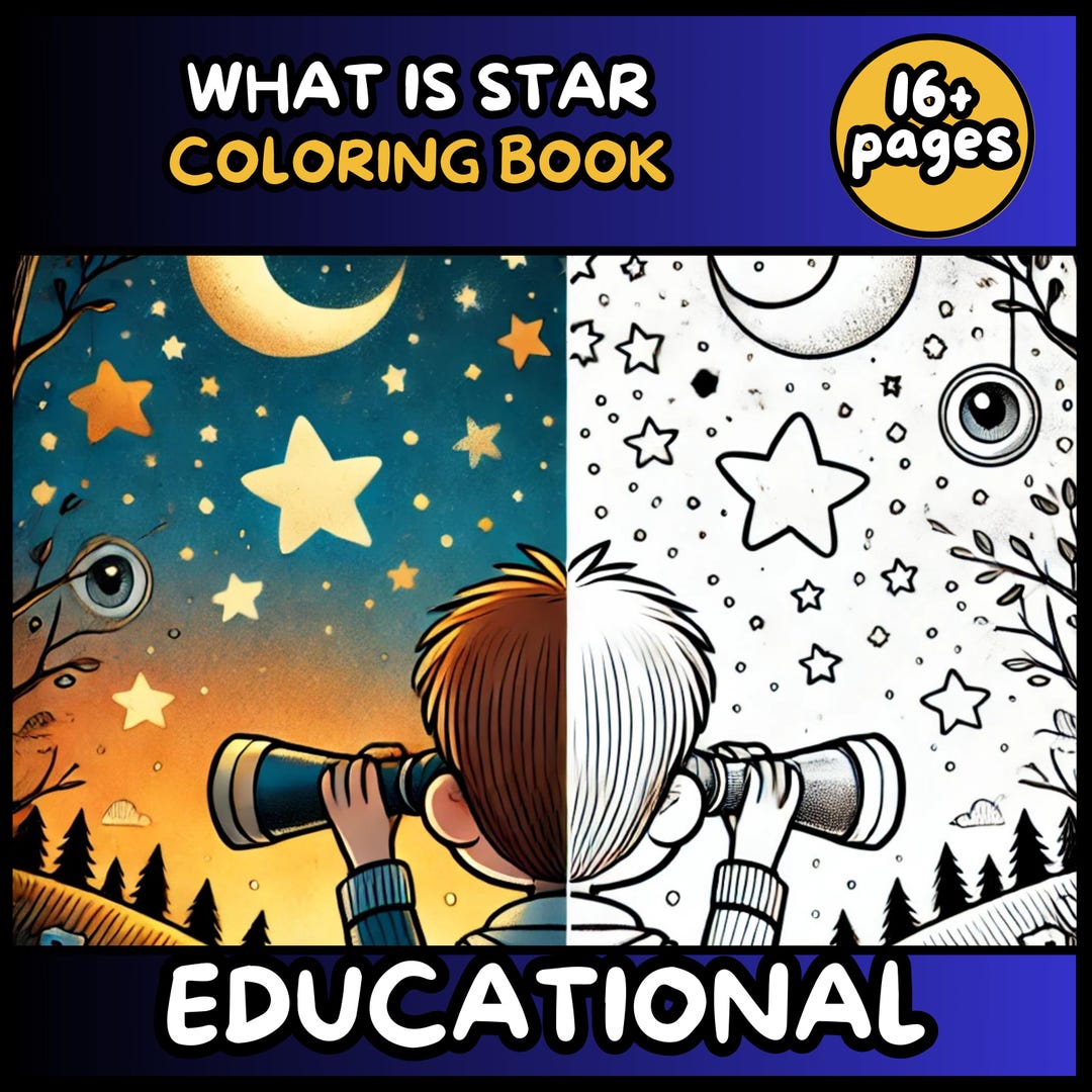 STEM Coloring for Kids, Science of Stars, Printable Activity Book ...