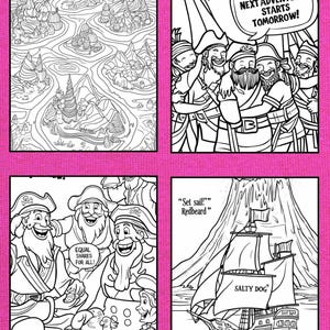 Pirate Treasure Hunt Cute Cozy Comfy Mindful Coloring Book Adventure ...
