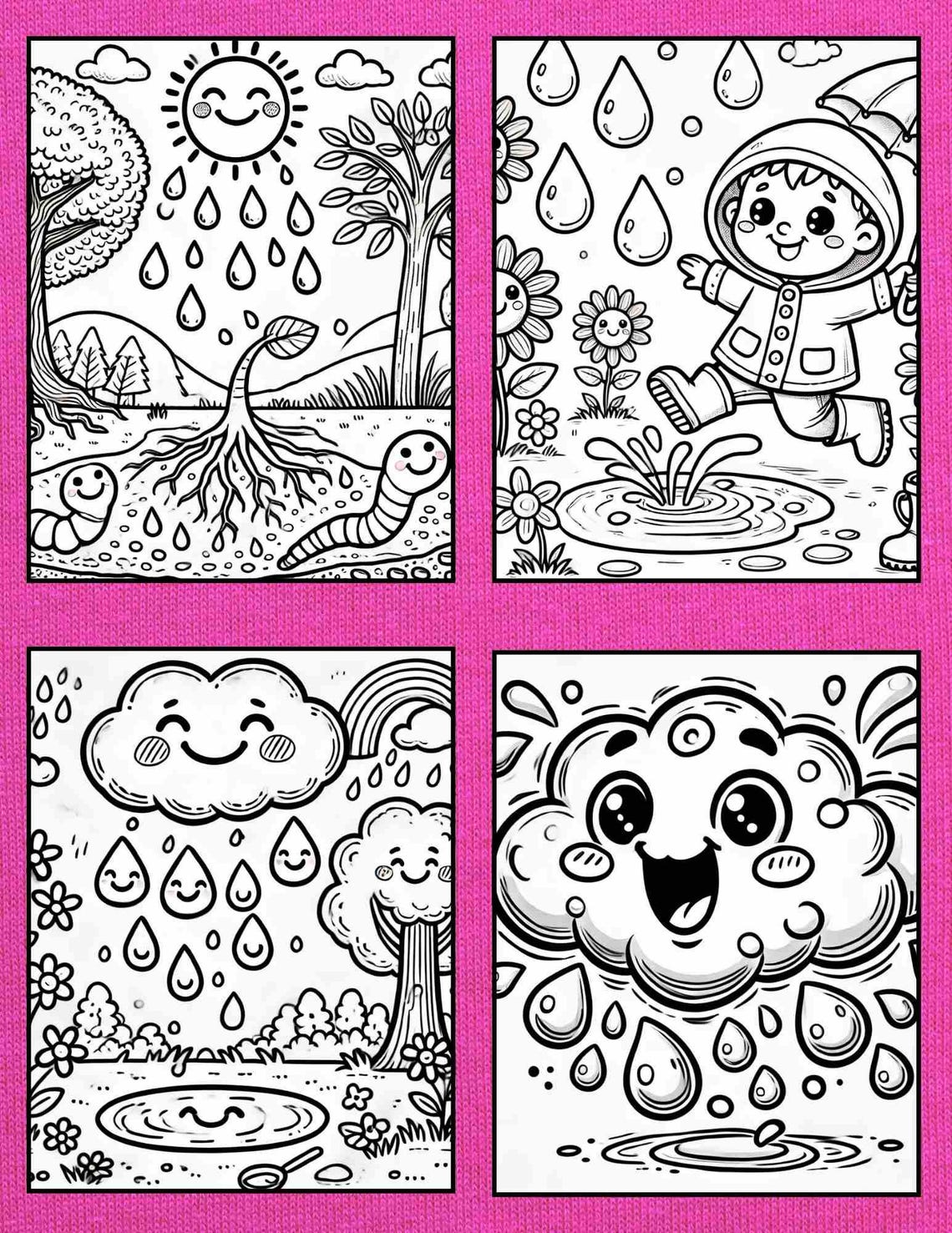Kids STEM Coloring Book: Where Does Rain Come From? (printable PDF) - Etsy
