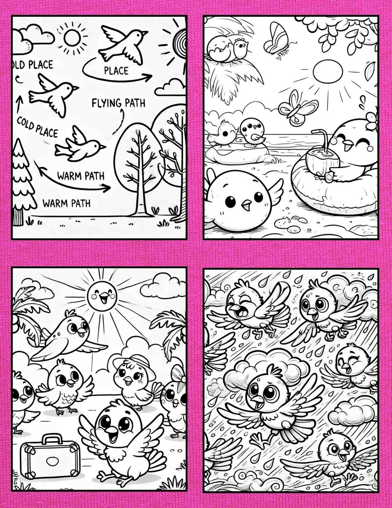 Kids STEM Coloring Book: Why Birds Fly South (printable PDF) - Etsy