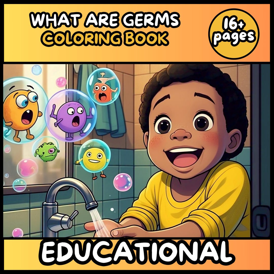 STEM Coloring for Kids, Science of Germs, Printable Activity Book, What ...
