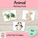 Animals Matching Game for Kids, Farm Safari Matching Activity, Animals ...