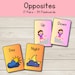 Opposites Matching Flashcards, Printable Vocabulary Activity, Pairing ...