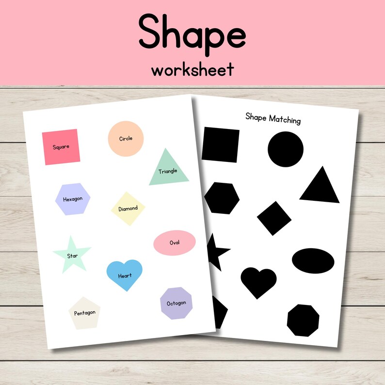 Shape Shadow Matching Game- Toddler Activities- Preschool Homeschool ...
