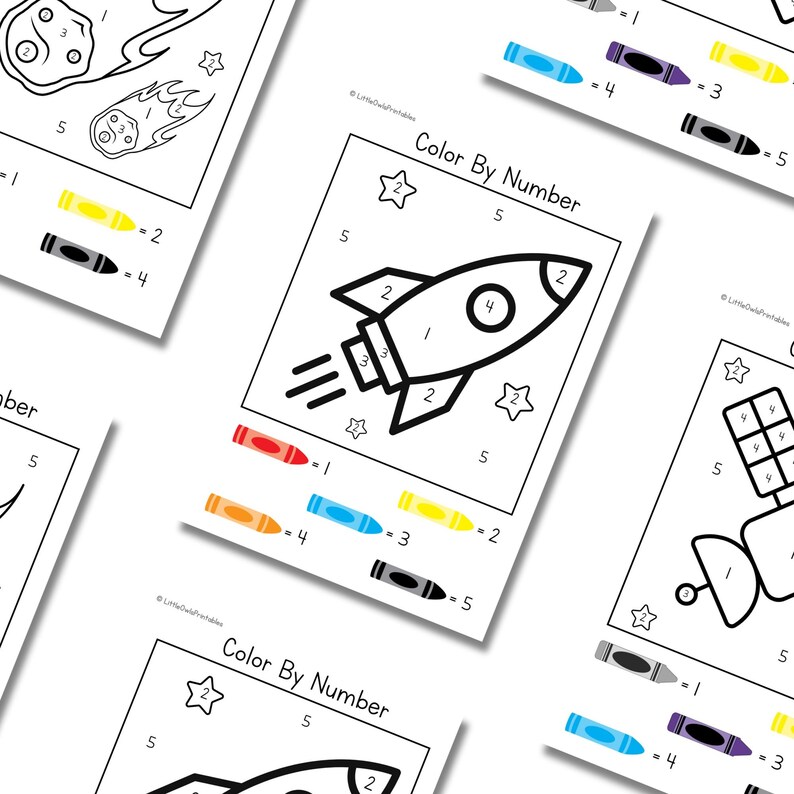 Colour by Number, Space Preschool, What Comes Next, Pattern Activity ...