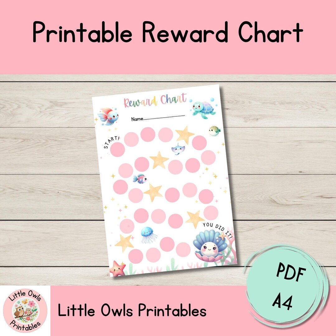 Printable Kids Reward Chart Printable Rainbow Sticker Chart for Kids ...