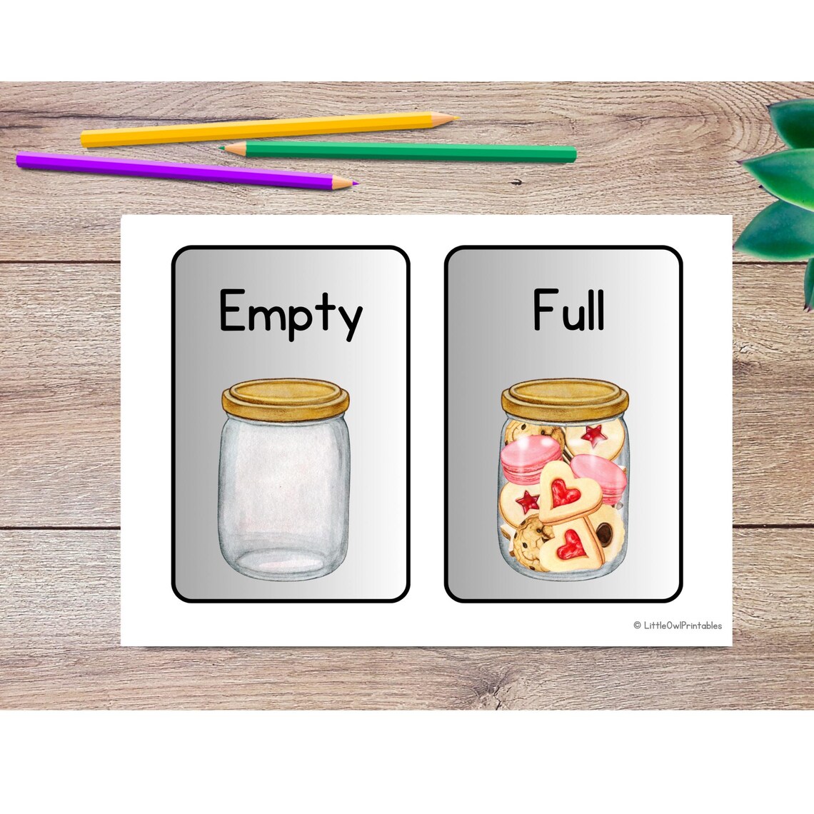 Opposites Matching Flashcards, Printable Vocabulary Activity, Pairing ...