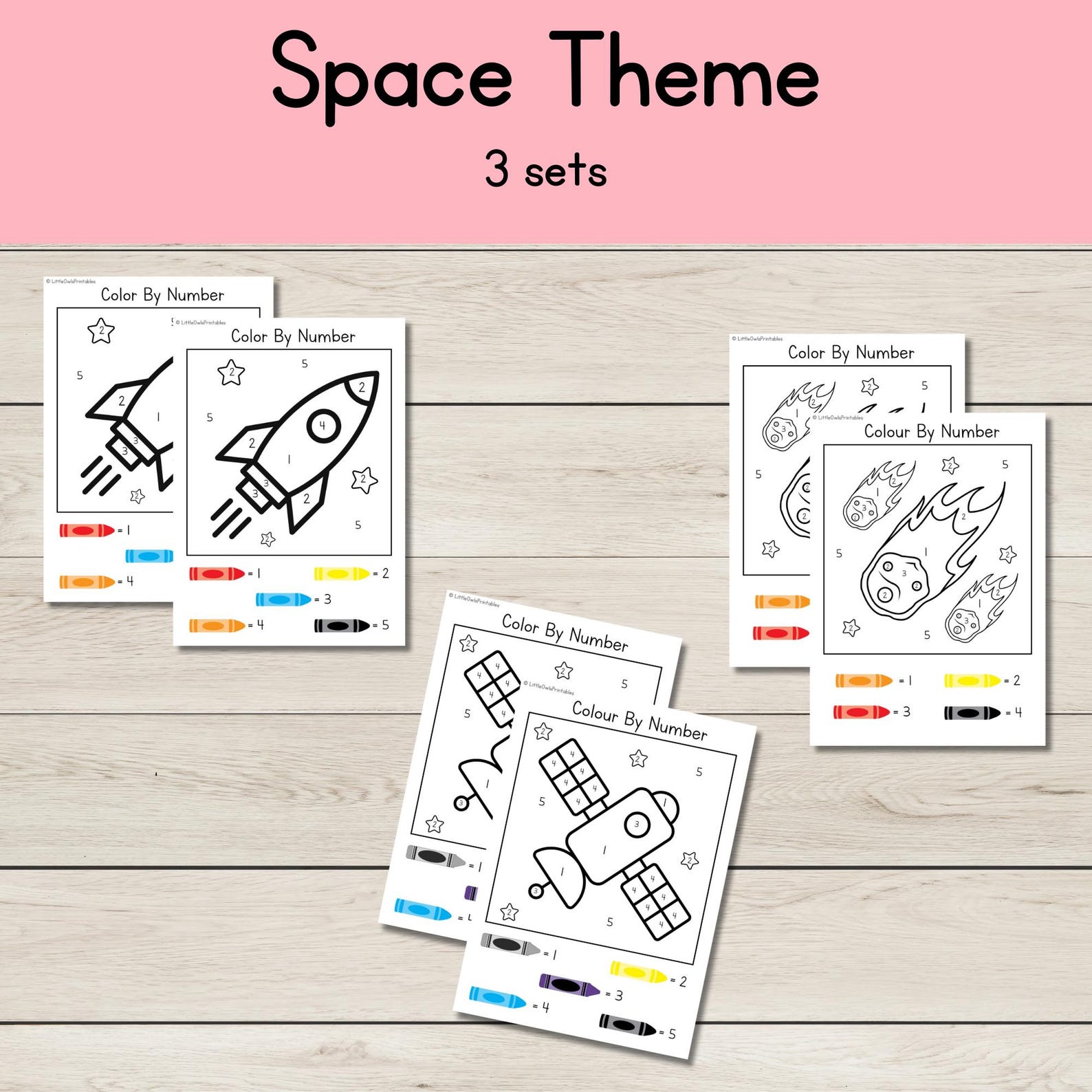 Colour by Number, Space Preschool, What Comes Next, Pattern Activity ...