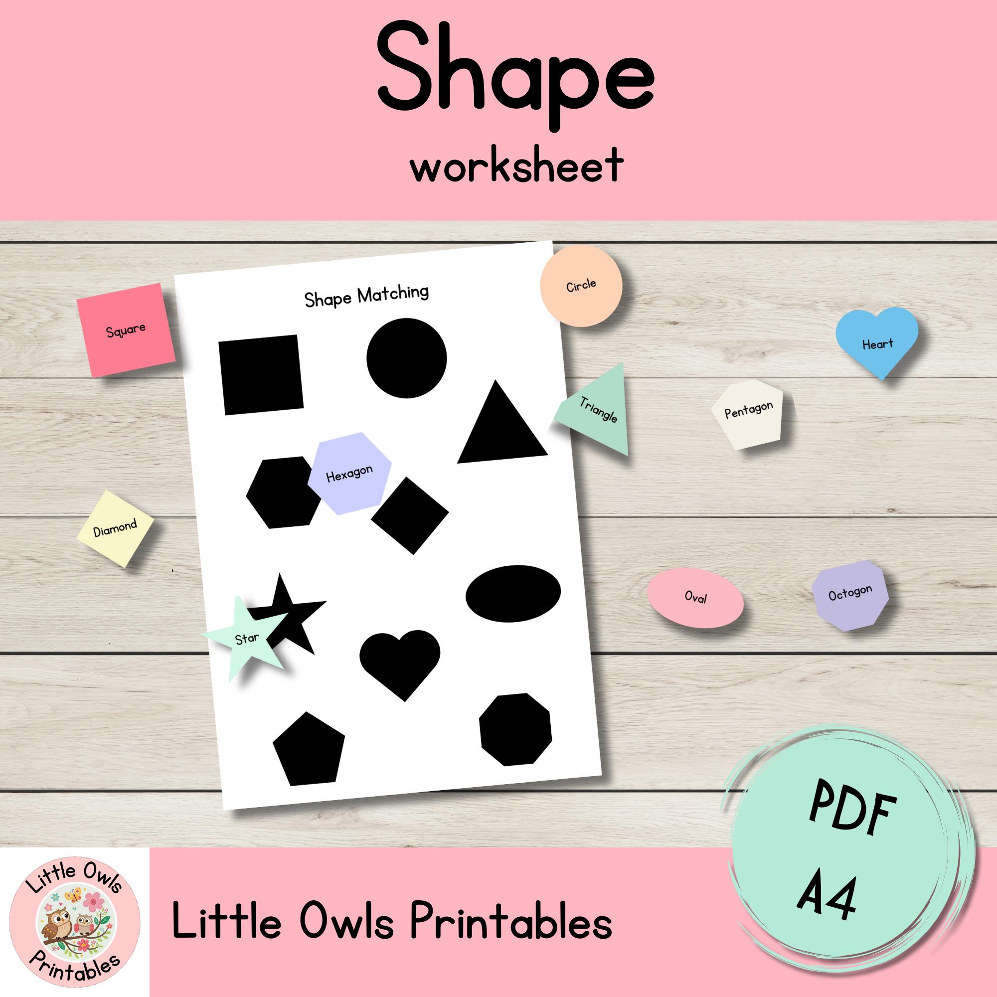 Shape Shadow Matching Game- Toddler Activities- Preschool Homeschool ...