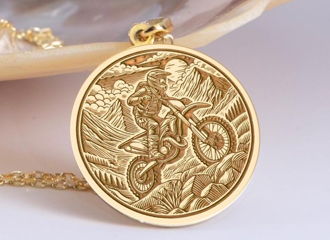 Sterling Silver Motocross Medallion Necklace – Adventure Rider Jewelry ...