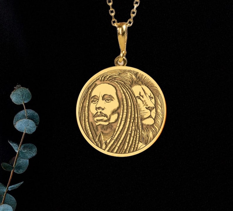 Bob Marley Lion Pendant Necklace: Sterling Silver Reggae Jewelry - Etsy