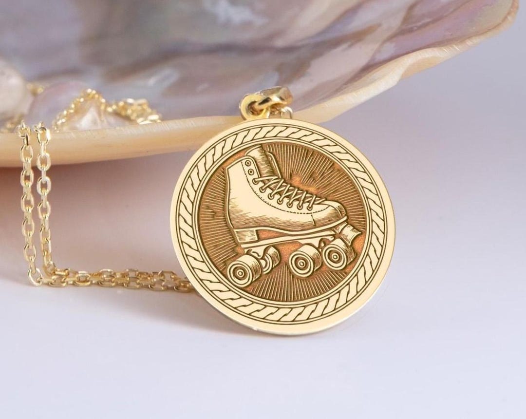 Sterling Silver Roller Skate Necklace: Retro Skater Pendant - Etsy