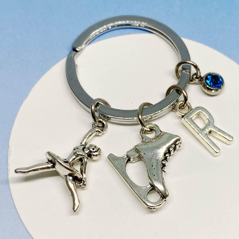 Ice Skater Key Chain - Etsy UK