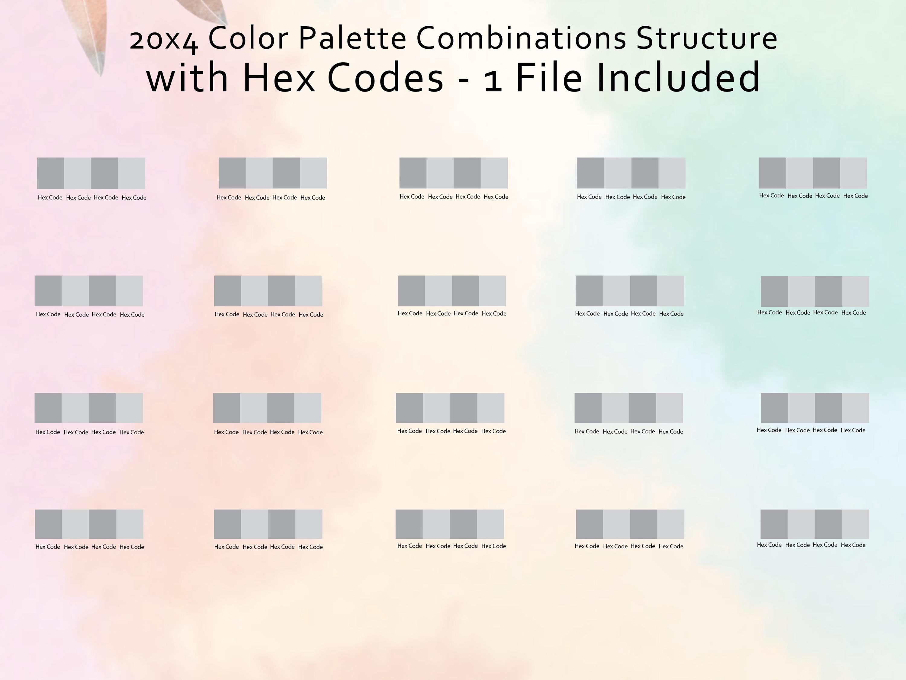 Bright Neon Color Palette Combinations Bundle 500+ Colors | Hex Codes ...