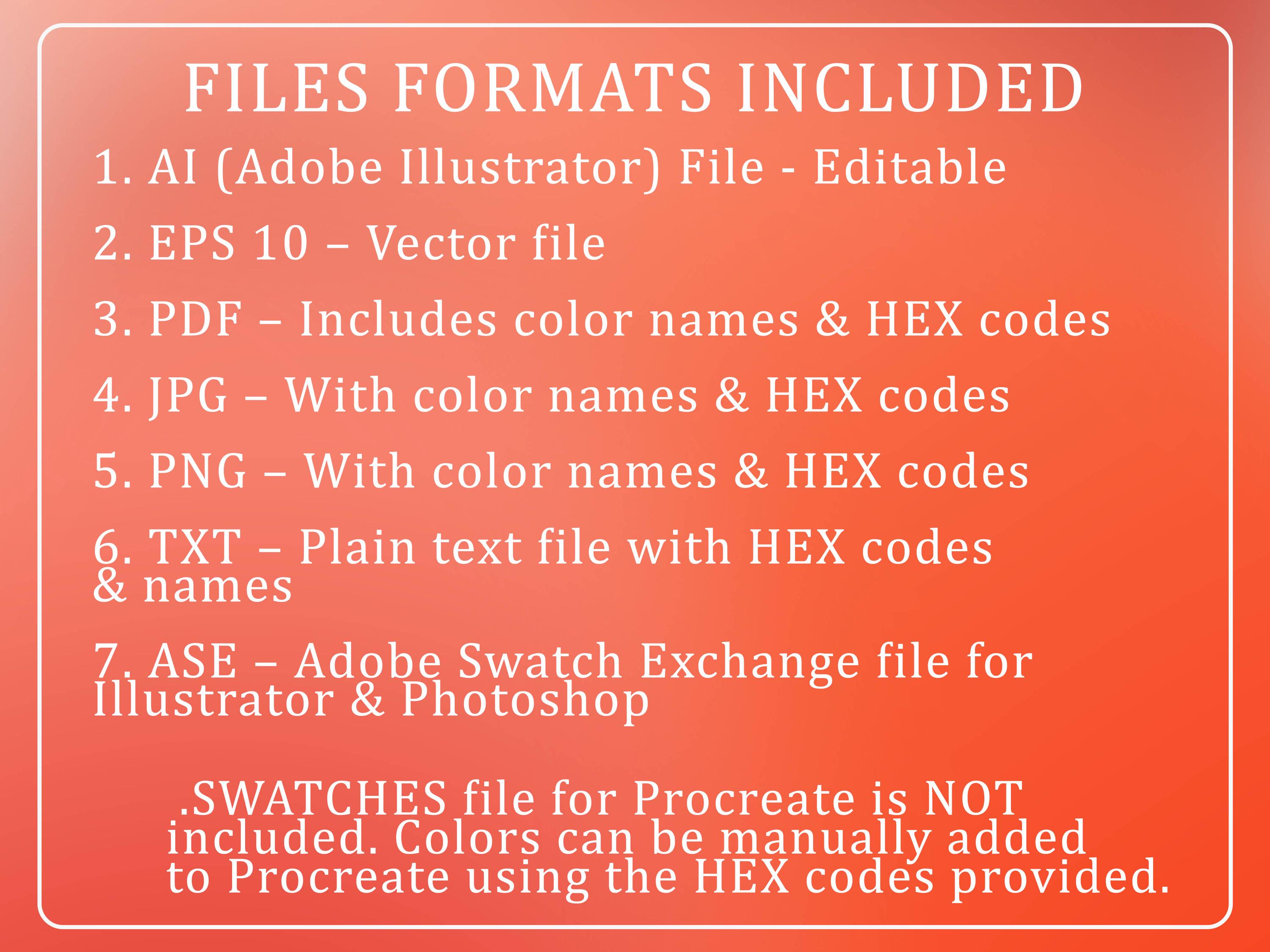 Red Color Palette Bundle 216 Shades With Hex Codes & Names | Light ...