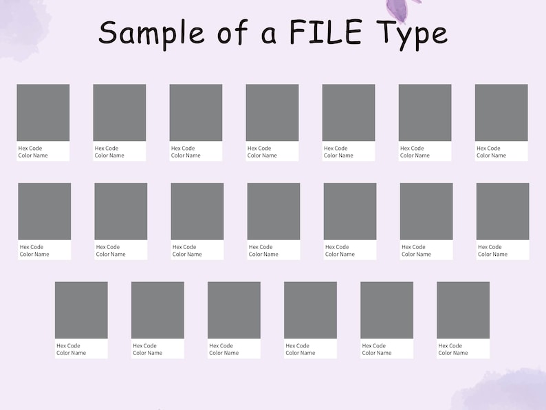 Purple and Violet Color Palette Bundle 252 Shades With Hex Codes and ...