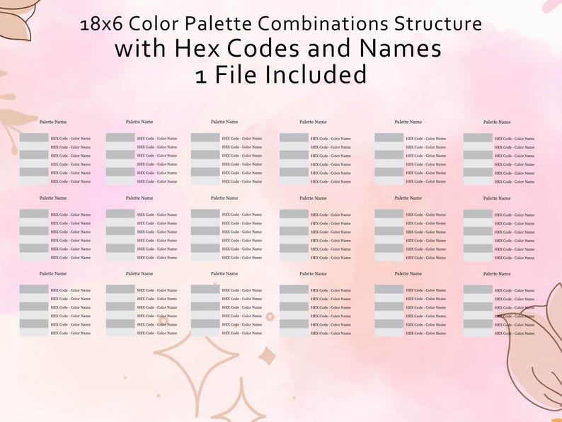 Spring Color Palette Combinations Bundle 242 Colors | Hex Codes & Names ...
