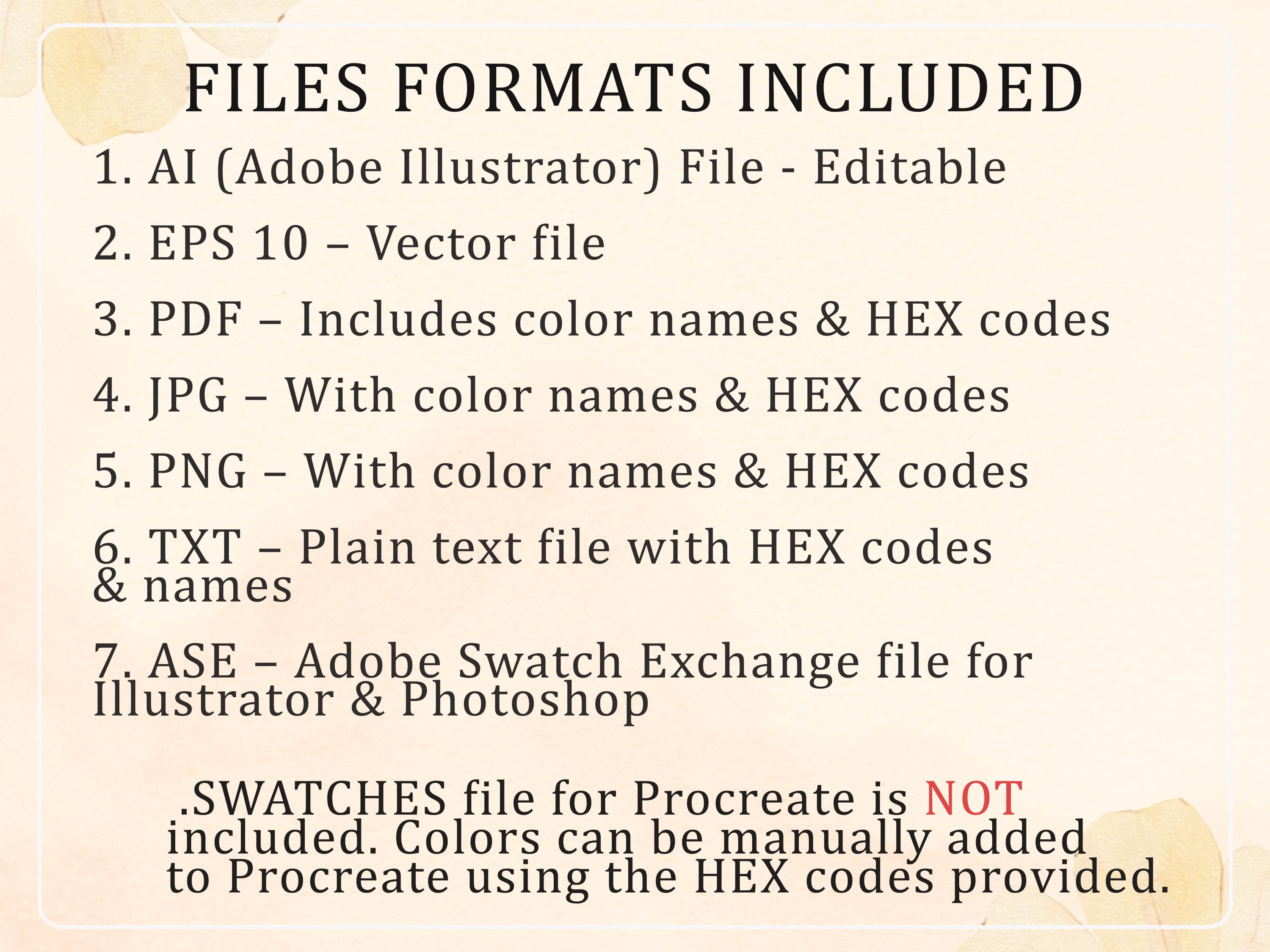 Yellow Color Palette Bundle 204 Shades With Hex Codes and Names | Beige ...