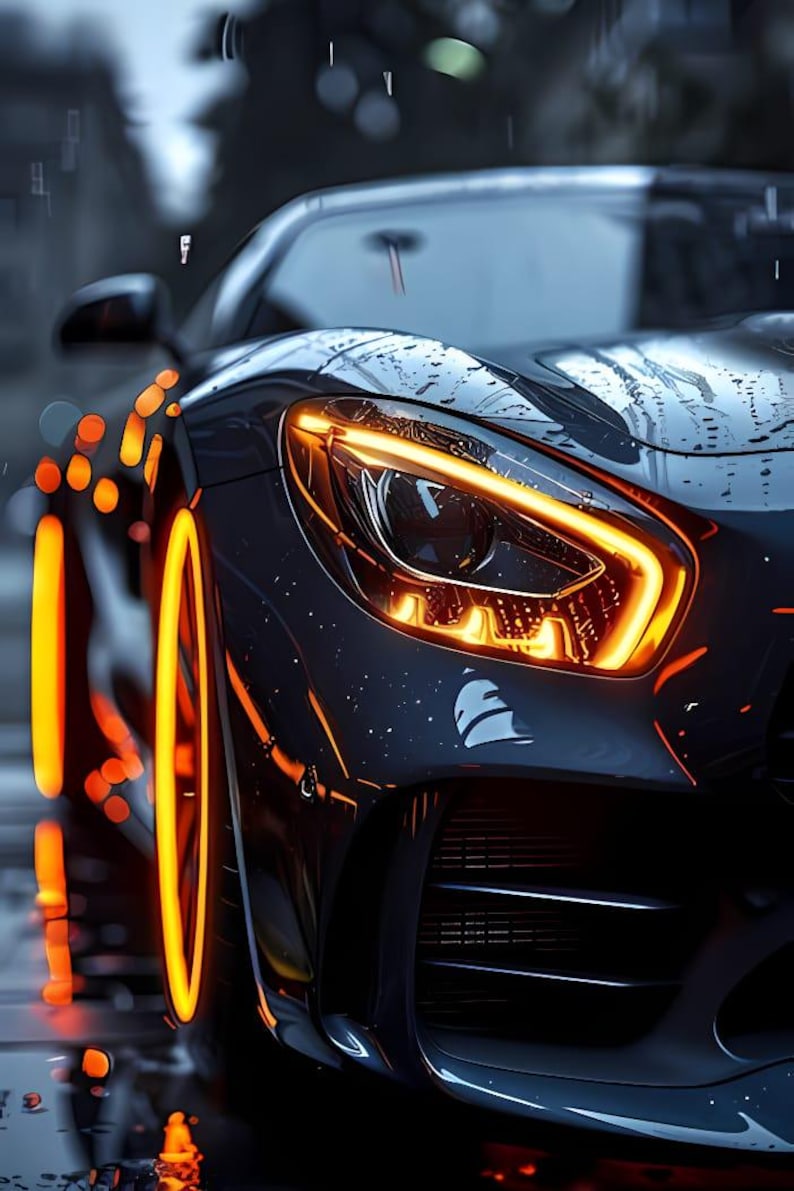 Supercar LED NEON Wall Art - Modern Sports Car Decor for Garage, Office ...