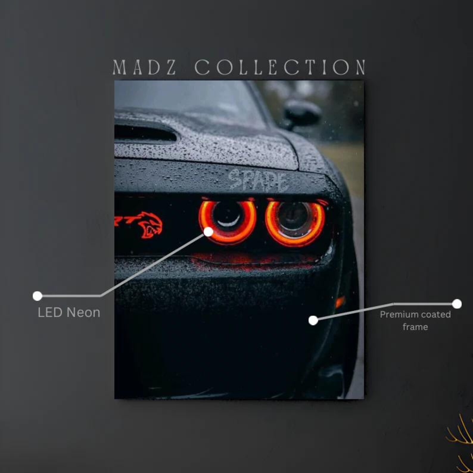 Supercar LED NEON Wall Art - Modern Sports Car Decor for Garage, Office ...