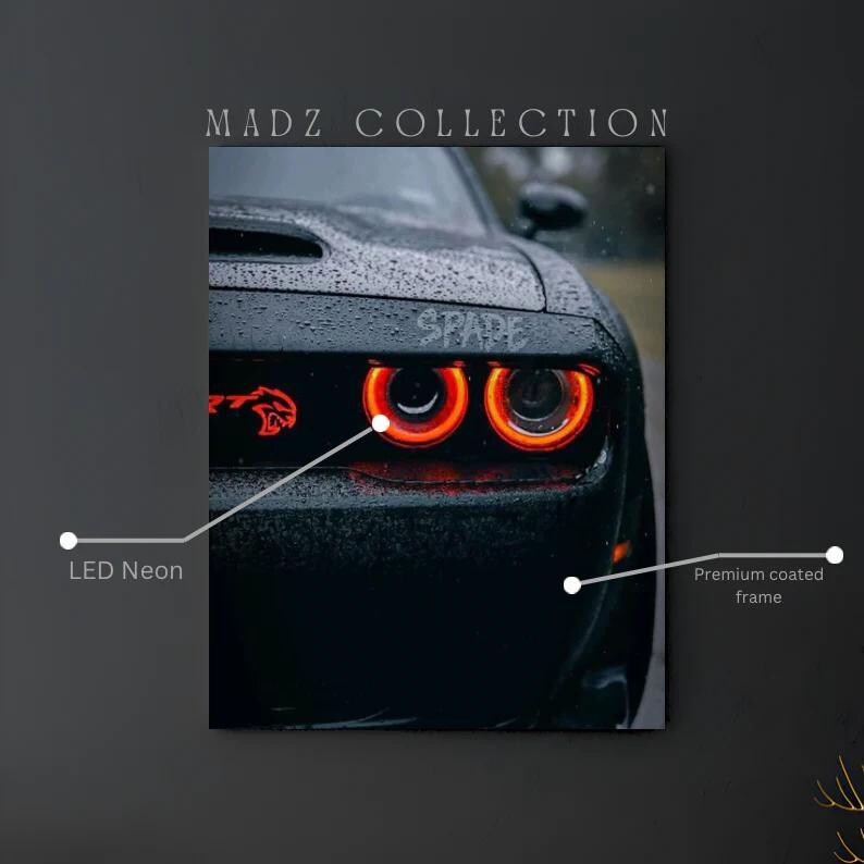 Supercar LED NEON Wall Art - Modern Sports Car Decor for Garage, Office ...