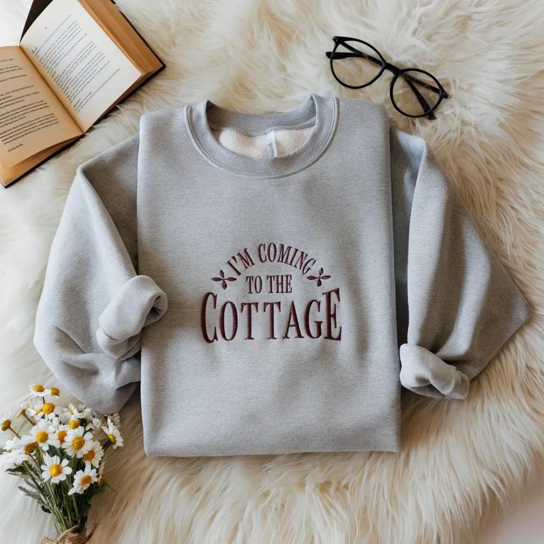 Embroidered I'm Coming to the Cottage Shirt, Hockey Romance Shirt ...