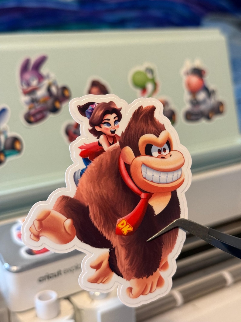 Donkey Kong Bananza - Dk and Pauline Sticker - Etsy