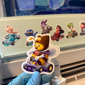 Mario Kart 7 + 8 Newcomers Sticker Set - Lakitu, Wiggler, Honey Queen ...