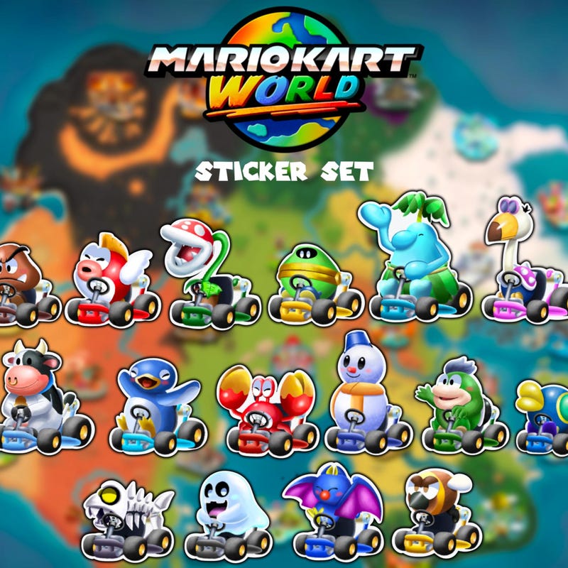 Stickers Mario Kart World - Etsy