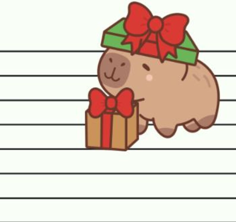 Christmas Writing Paper Digital Download | Cute Koalas, Capybaras ...