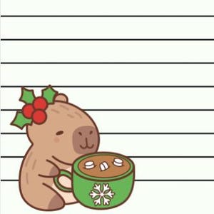 Christmas Writing Paper Digital Download | Cute Koalas, Capybaras ...