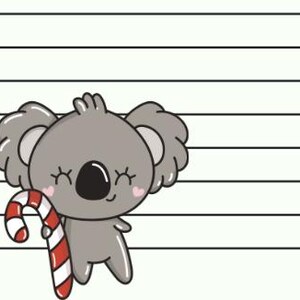 Christmas Writing Paper Digital Download | Cute Koalas, Capybaras ...