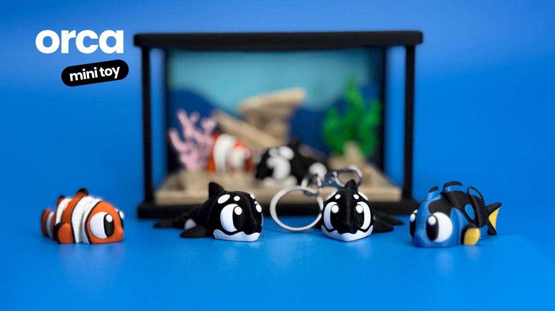 3D Printed Articulated Orca Whale: Fidget Toy Desk Pet - Etsy