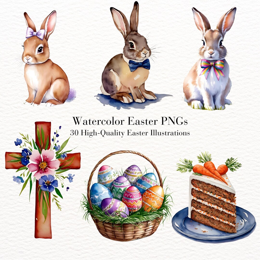 Spring Easter PNG Clipart Bundle | Digital Designs for Crafts & DIY ...