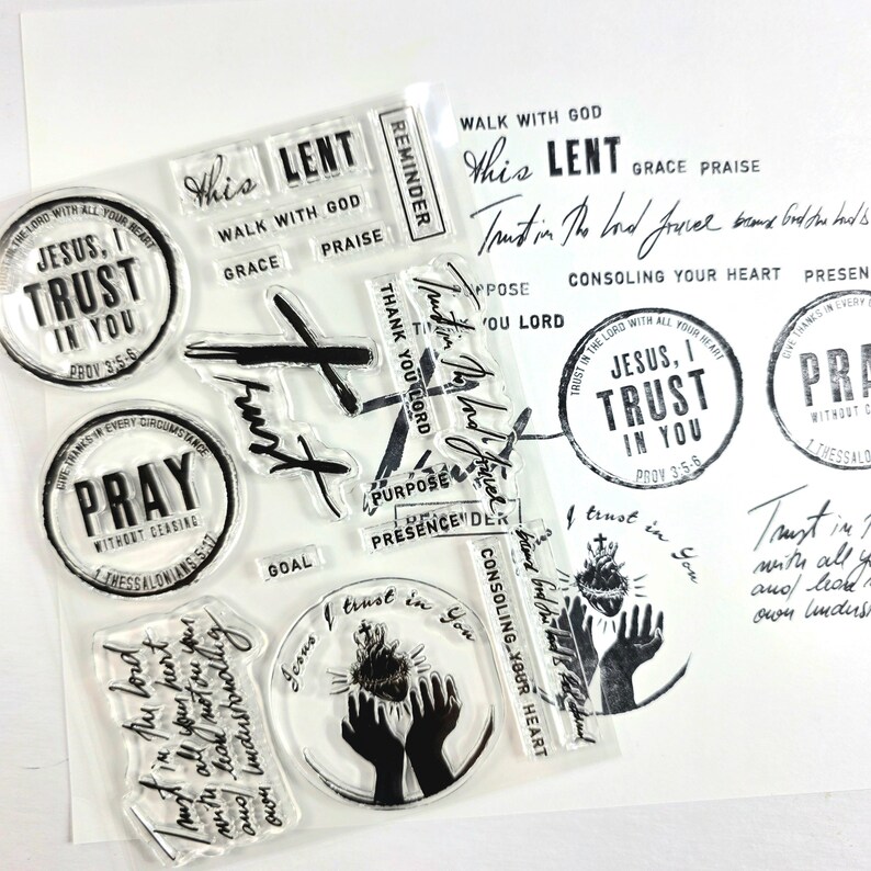 LENT-TRUST Stamp Set - Faith Notes - Etsy