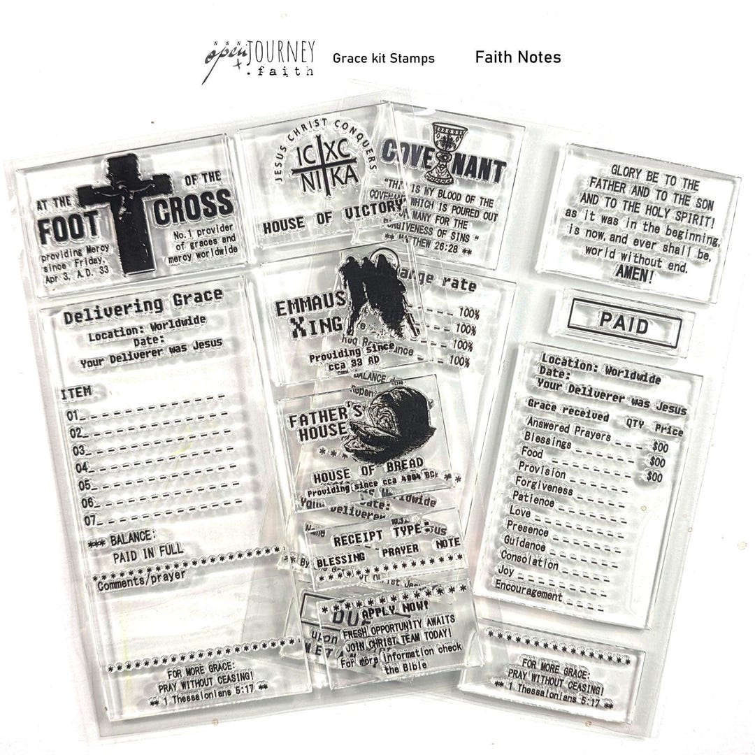 Receipt GRACE-LENT Stamp Sets - Faith Notes - Etsy