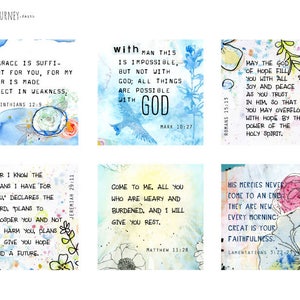 Inspirational Bible Verse Cards and Art - Set of 24 - Digital Download ...