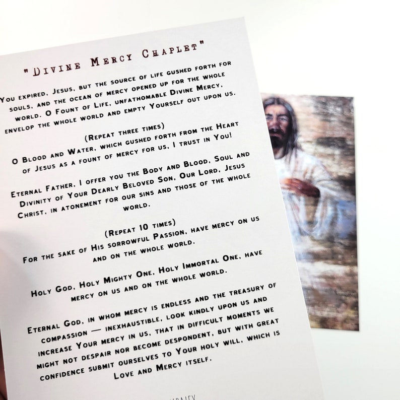 Divine Mercy Prayer Card - Etsy