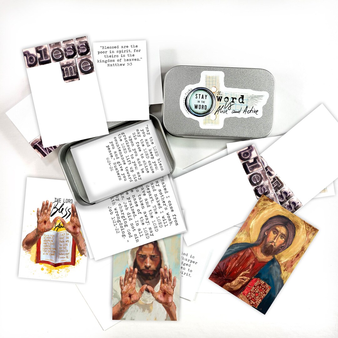 Blessed Kit ADD ON - Bible Verse Cards With Option of Tin Box - Etsy